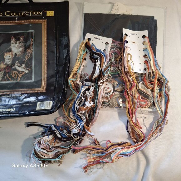 Dimensions | Art | Captivating Felines Gold Collection Dimensions Cross ...